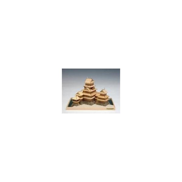 商品名：中古プラモデル 模型 1/250 松本城 MATSUMOTO CASTLE 木製キット 「ミニ天守シリーズ」商品解説■松本城(国宝)は、戦国時代末期に築造された五重六階の大天守、渡櫓、乾小天守、江戸時代初期に追築された辰巳附櫓と月見...
