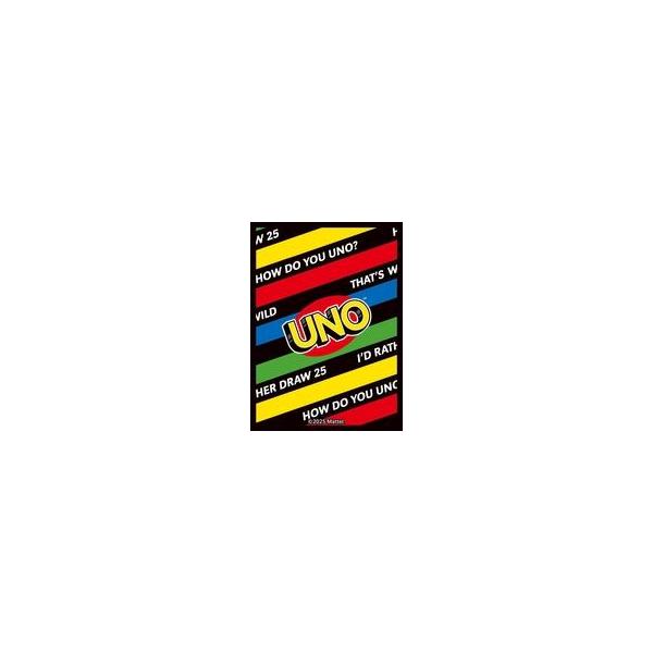 商品名：新品サプライ UNO キャラクタースリーブ HOW DO YOU UNO? (A) [EN-1556]商品解説■「ウノ」のキャラクタースリーブが登場!【商品詳細】1パック：65枚入りサイズ：67×92mm材質：CP、OP/VMPET...