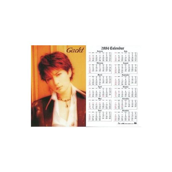 商品名：中古カレンダー Gackt 2004年度カレンダーカード 商品解説■「Gackt」の2004年度のカレンダーカードです。【商品詳細】サイズ：約5.5×8.5cm