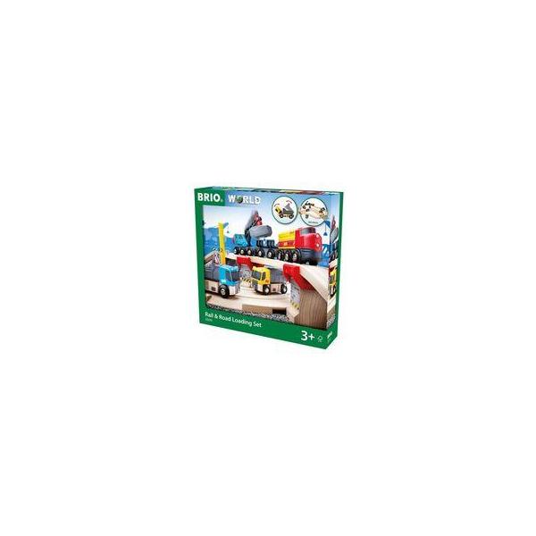 商品名：中古おもちゃ Rail ＆ Road Loading Set -レール＆ロード採石セット- 「BRIO -ブリオ-」 3321033210商品解説■レール＆ロードシリーズの新製品は採石セット。山で採取した石をワゴン車で運び、道路で待...