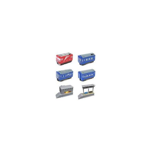 商品名：中古おもちゃ 全6種セット 「ミニモータートレインDX EF81北斗星 光る駅ビル＆ホーム」商品解説■ミニモータートレインDX EF81北斗星 光る駅ビル＆ホームが登場!全6種セットです。【商品詳細】＜セット内容＞1.北斗星EF81...