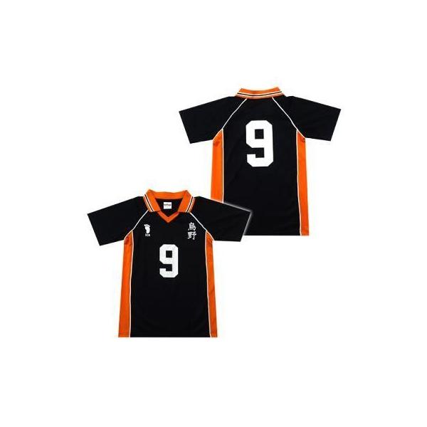 商品名：中古衣類その他(キャラクター) 影山飛雄 烏野高校ユニフォーム(9番) ブラック×オレンジ Sサイズ 「ハイキュー!!」商品解説■「ハイキュー!!」烏野高校のユニフォームが登場!烏野高校の”コート上の王様”影山のユニフォームを作中の...