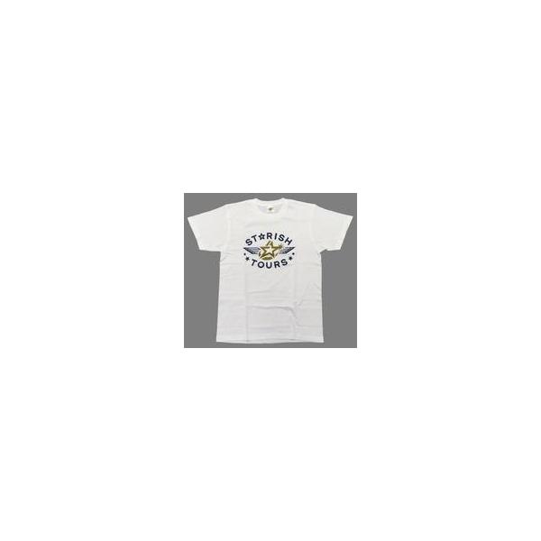 商品名：中古Tシャツ ロゴ スターリッシュツアーズTシャツ ホワイト Mサイズ 「劇場版 うたの☆プリンスさまっ♪ マジLOVEスターリッシュツアーズ」商品解説■アイドルたちもバックステージで着用していたライブTシャツ。前面に大きくライブロ...