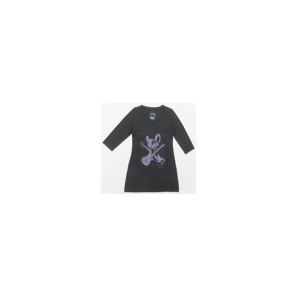 商品名：中古ワンピース HISASHI(GLAY)プロデュース HISASHI×RISK 七分袖Tワンピ(Tシャツワンピース) ブラック 「HAPPY SWING 15th Anniversary Special Live We Love ...