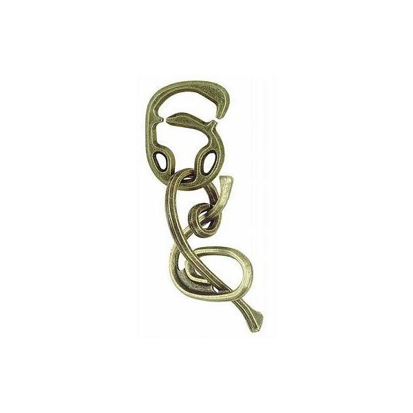 商品名：中古パズル キャストパズル キャストエニグマ 商品解説■1975年アメリカ特許。発明者はEldon Vauhn。「の」の字形の金輪がたがいに組み合って、それをはずし、元に戻せというもの。20年ほど前、小型のものをアメリカで入手したが...