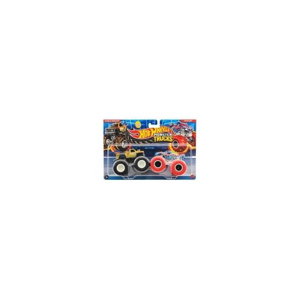商品名：中古ミニカー 1/64 ランブリン・レッカー/トートル 「Hot Wheels モンスタートラック 2パック」 [JCC67]JCC67商品解説■各テーマ別に、モンスタートラックが2台セットになって登場！今回のアソートでは、「ランブ...