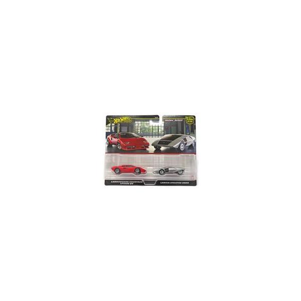 商品名：新品ミニカー 1/64 ランボルギーニ カウンタック LP5000 QV/ランチア ストラトス ゼロ 「Hot Wheels プレミアム 2パック」 [JBL02-9866]JBL02-9866商品解説■1970年代後半に日本に到来...