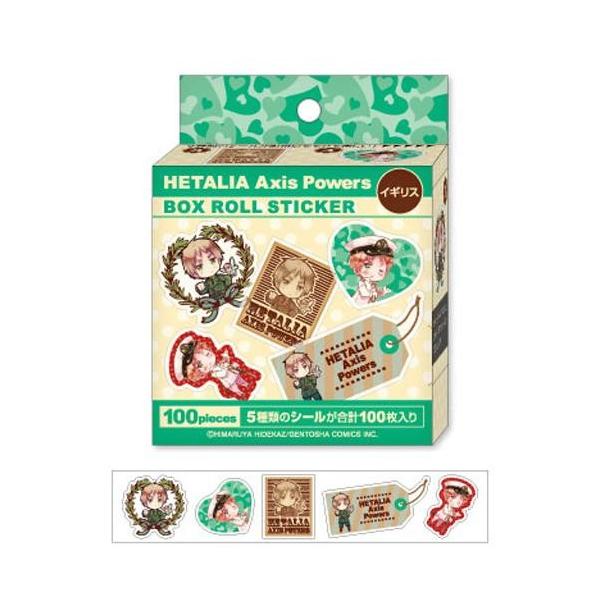 商品名：中古シール・ステッカー(キャラクター) イギリス BOXロールシール2 「ヘタリア Axis Powers」商品解説■BOXロールシール第二弾登場。台紙を引くと次々とシールが出てきます。5つの柄が全部で100枚入っています。【商品詳...