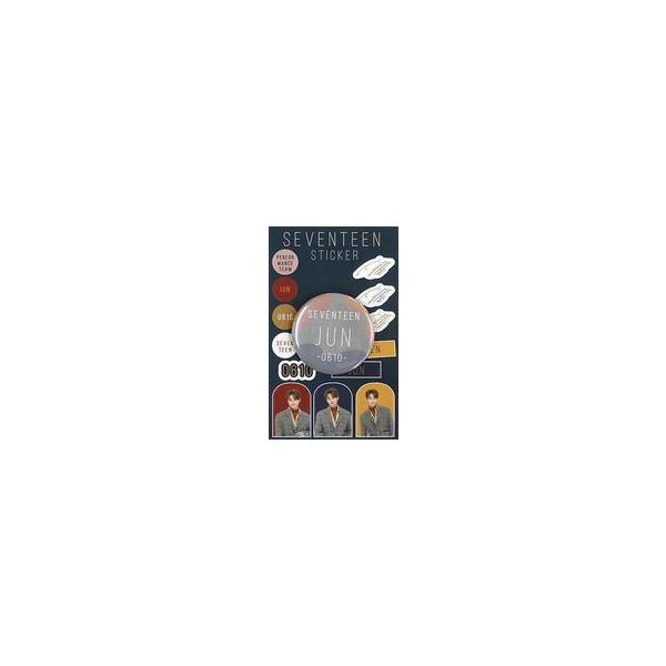 商品名：中古バッジ・ピンズ ジュン 缶バッジ+ステッカーセット 「SEVENTEEN WINTER KUJI」 C賞 ローソン・HMV限定商品解説■ローソン・HMV限定「SEVENTEEN WINTER KUJI」景品です。【商品詳細】サイ...