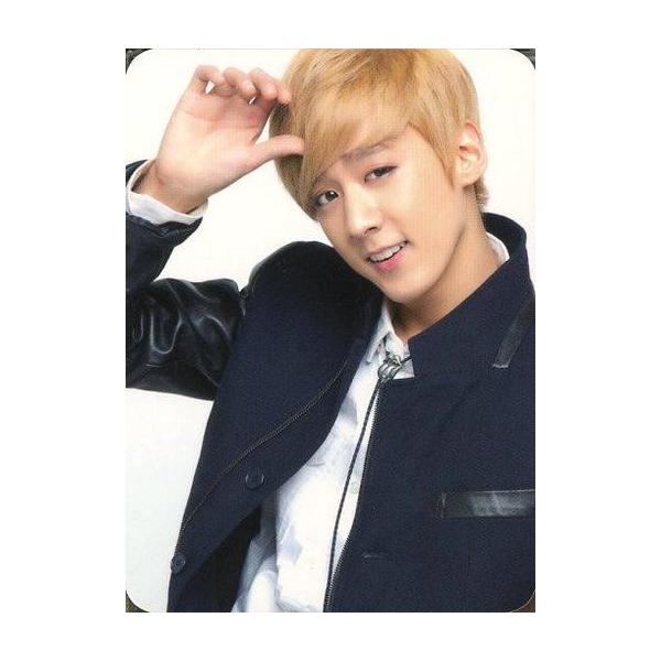 商品名：中古コレクションカード(男性) TEEN TOP/CHUNJI(チョンジ)/上半身・衣装黒・白・右手髪の毛/「TEENTOP 2014 Arena Tour “HIGH KICK”」公式グッズトレカコレクションカード(男性)/「TE...