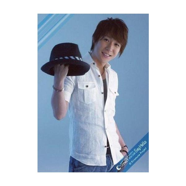 商品名：中古生写真(男性) CONNECT/鈴村健一/上半身・衣装白・右手帽子・背景水色/「Kiramune Presents CONNECT First Live〜Say Hello〜」ブロマイド生写真(男性)/声優/CONNECT