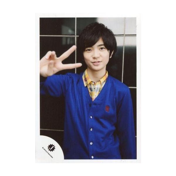 商品名：中古生写真(ジャニーズ) Classmate J/高橋優斗/上半身・衣装青・黄色・チェック柄・右手ピース・背景黒/ジャニーズJr.「ジャニーズ銀座2016」inシアタークリエ グッズ撮影オフショット/公式生写真生写真(ジャニーズ)/...