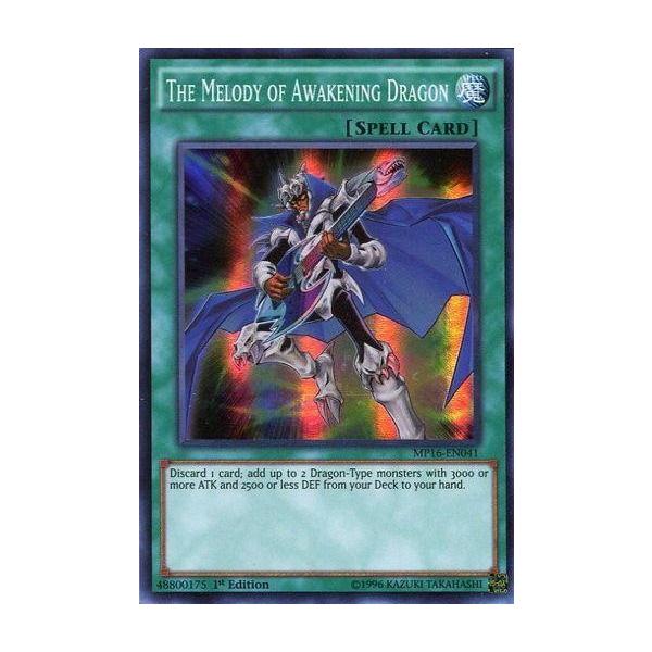 商品名：中古遊戯王 MP16-EN041[SR]：The Melody of Awakening Dragon/ドラゴン・目覚めの旋律遊戯王/SR/魔法/英語版/2016 Mega-Tin Mega Pack分類：魔法/レア度：SRシリーズ...