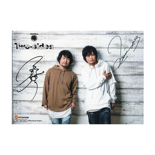 商品名：中古生写真(男性) Uncle Bomb/吉野裕行・浪川大輔/印刷サイン入り・横型・2Lサイズ/CD「Two-sides」アニメイト特典ブロマイド生写真(男性)/声優/Uncle Bomb