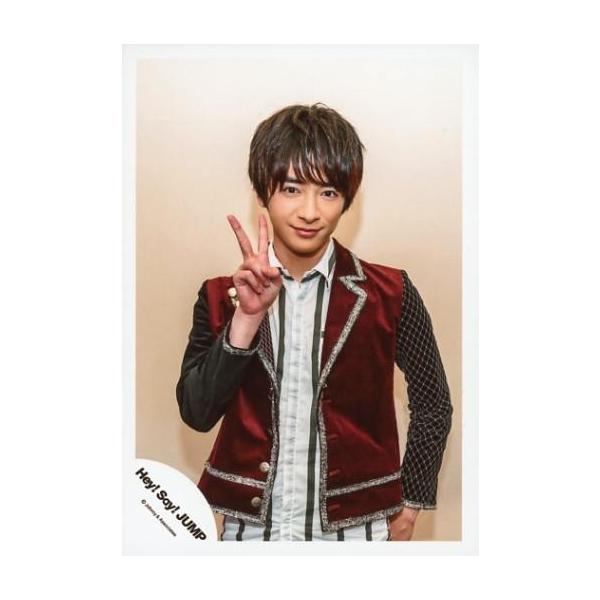 商品名：中古生写真(ジャニーズ) Hey! Say! JUMP/知念侑李/上半身・衣装赤・黒・白・右手ピース・口閉じ・背景白/「Fantastic Time」PV＆ジャケ写撮影/公式生写真生写真(ジャニーズ)/アイドル/Hey! Say! ...