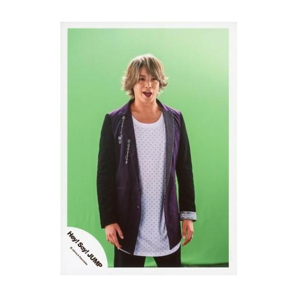 商品名：中古生写真(ジャニーズ) Hey! Say! JUMP/高木雄也/膝上・衣装紫・黒・白・口開け・両手下・背景緑/「Fantastic Time」PV＆ジャケ写撮影/公式生写真生写真(ジャニーズ)/アイドル/Hey! Say! JUMP