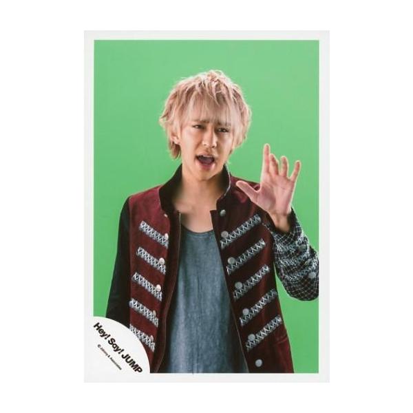 商品名：中古生写真(ジャニーズ) Hey! Say! JUMP/八乙女光/上半身・衣装赤・黒・グレー・左手上げ・口開け・背景緑/「Fantastic Time」PV＆ジャケ写撮影/公式生写真生写真(ジャニーズ)/アイドル/Hey! Say!...