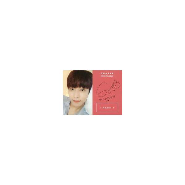 商品名：中古コレクションカード(男性) SNUPER/Sangil(サンイル)/裏面ピンク・印刷サイン入り/CD「I Wanna? (In Backstage ver.)」特典フォトカードコレクションカード(男性)/CD「I Wanna? ...