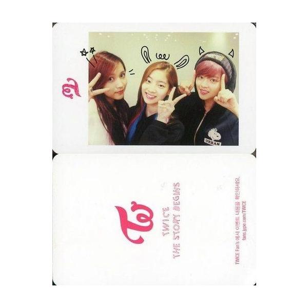 商品名：中古コレクションカード(女性) TWICE/ミナ・ダヒョン・ジョンヨン/ユニットカード(裏面白)/CD「THE STORY BEGINS」特典トレカコレクションカード(女性)/CD「THE STORY BEGINS」特典トレカこちら...