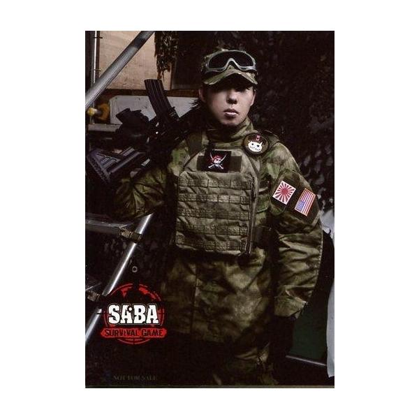 商品名：中古生写真(男性) ELEKITER ROUND 0/日野聡/膝上・衣装迷彩柄・右手で銃 肩担ぎ/DVD「SABA SURVIVAL GAME SEASON I #2 [通常版]」封入生写真生写真(男性)/声優/ELEKITER R...