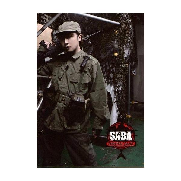 商品名：中古生写真(男性) ELEKITER ROUND 0/立花慎之介/膝上・衣装カーキ・右手で銃 肩担ぎ/DVD「SABA SURVIVAL GAME SEASON I #2 [通常版]」封入生写真生写真(男性)/声優/ELEKITER...