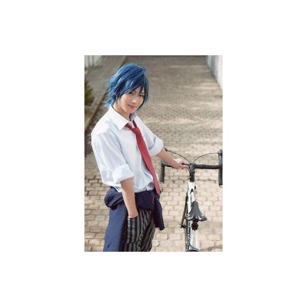商品名：中古生写真(男性) 植田圭輔(真波山岳)/膝上・制服・右手ポケット・左手自転車・キャラクターショット/舞台『弱虫ペダル』 インターハイ篇 The Second Order ブロマイド生写真(男性)/俳優