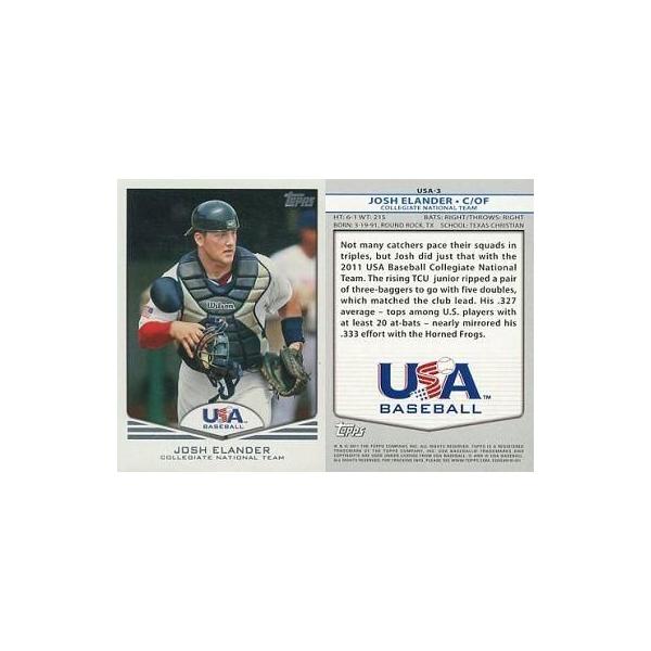 商品名：中古スポーツ USA-3 ： JOSH ELANDERスポーツ/COLLEGIATE NATIONAL TEAM/Tops 2011 USA Baseball Box