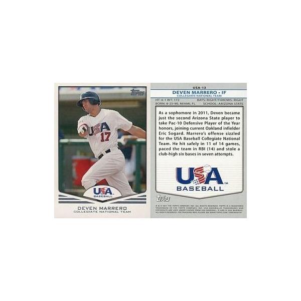 商品名：中古スポーツ USA-13 ： DEVEN MARREROスポーツ/COLLEGIATE NATIONAL TEAM/Tops 2011 USA Baseball Box