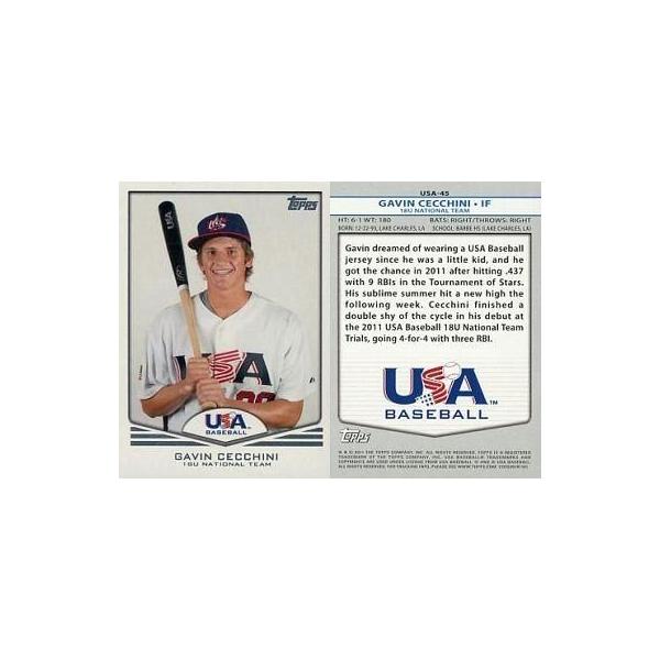 商品名：中古スポーツ USA-45 ： GAVIN CECCHINIスポーツ/18U NATIONAL TEAM/Tops 2011 USA Baseball Box