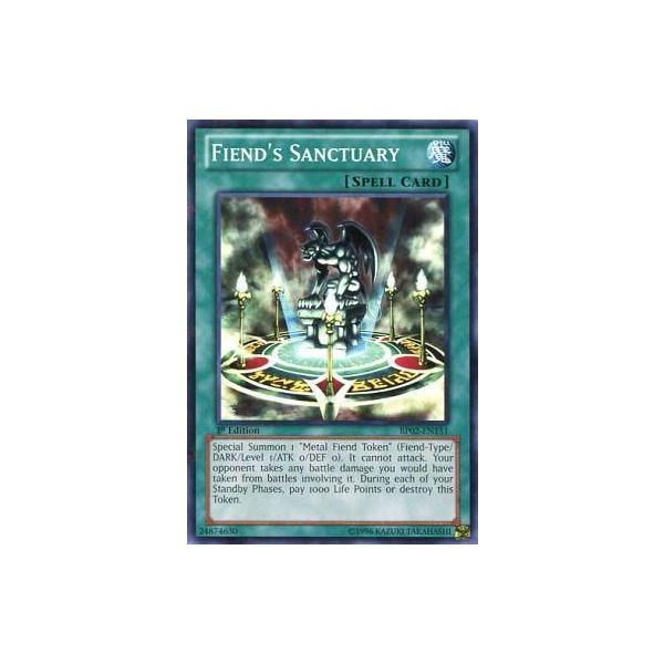 商品名：中古遊戯王 BP02-EN151[MR]：Fiend’s Sanctuary/デビルズ・サンクチュアリ遊戯王/MR/魔法/英語版/Battle Pack 2：War of the Giants分類：魔法/レア度：MRシリーズ：英語版...