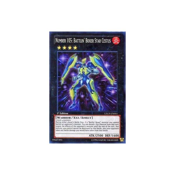 商品名：中古遊戯王 LTGY-EN051[SR]：Number 105： Battlin’ Boxer Star Cestus/No.105 BK 流星のセスタス遊戯王/SR/エクシーズモンスター/英語版/Lord of the Tachy...