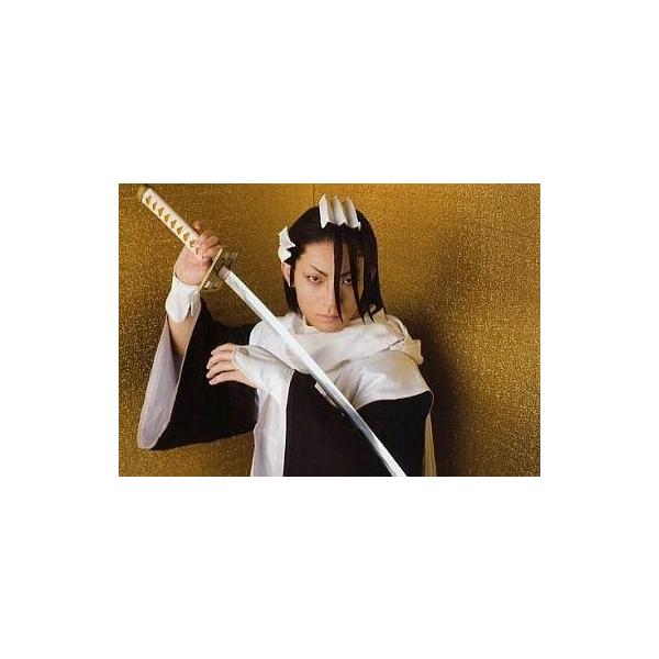 商品名：中古生写真(男性) 林修司(朽木白哉)/横型・バストアップ・衣装黒白・右手刀/ROCK MUSICAL BLEACH the LIVE ”卍解SHOW code：003”生写真(男性)/俳優