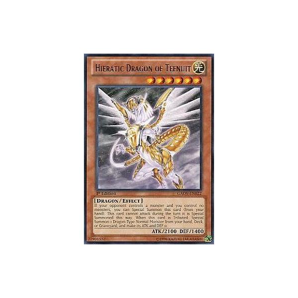 商品名：中古遊戯王 GAOV-EN022[R]：Hieratic Dragon of Tefnuit/聖刻龍-トフェニドラゴン遊戯王/R/効果モンスター/英語版/Galactic Overlord分類：効果モンスター/レア度：Rシリーズ：英...