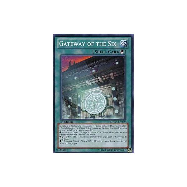 商品名：中古遊戯王 SDWA-EN029[N]：Gateway of the Six/六武の門遊戯王/N/魔法/英語版/Structure Deck：Samurai Warlords分類：魔法/レア度：Nシリーズ：英語版/Structure...