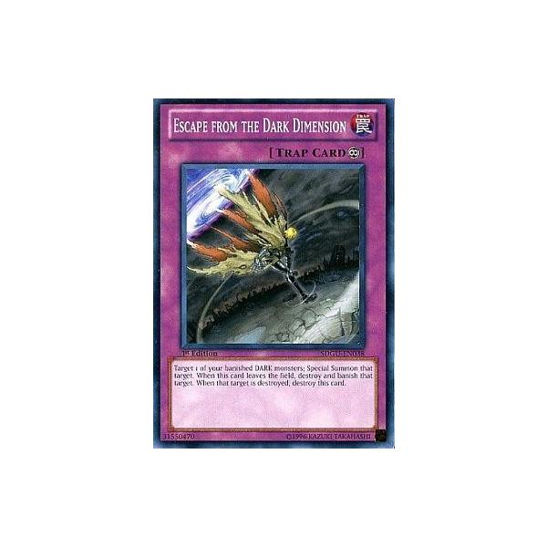 商品名：中古遊戯王 SDGU-EN038[N]：Escape from the Dark Dimension/闇次元の解放遊戯王/N/罠/英語版/Structure Deck：Gates of the Underworld分類：罠/レア度：...