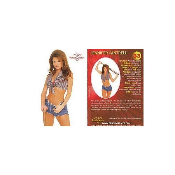 商品名：中古コレクションカード(女性) 33 ： JENNIFER CANTRELLコレクションカード(女性)/Bench Warmer 2002レア度：Basic Set used0130_tradingcard
