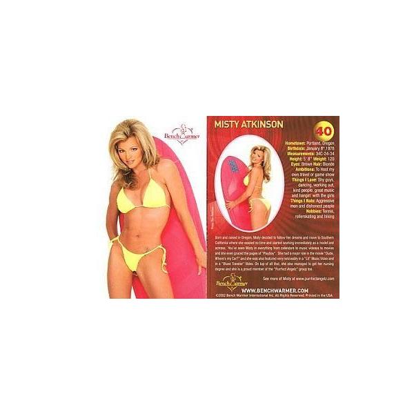 商品名：中古コレクションカード(女性) 40 ： MISTY ATKINSONコレクションカード(女性)/Bench Warmer 2002レア度：Basic Set used0130_tradingcard