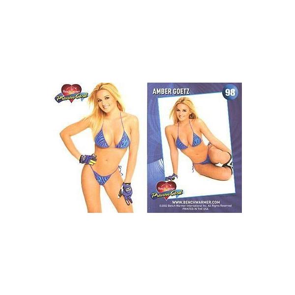 商品名：中古コレクションカード(女性) 98 ： AMBER GOETZコレクションカード(女性)/Bench Warmer 2002レア度：Basic Set(Preview Card) used0130_tradingcard