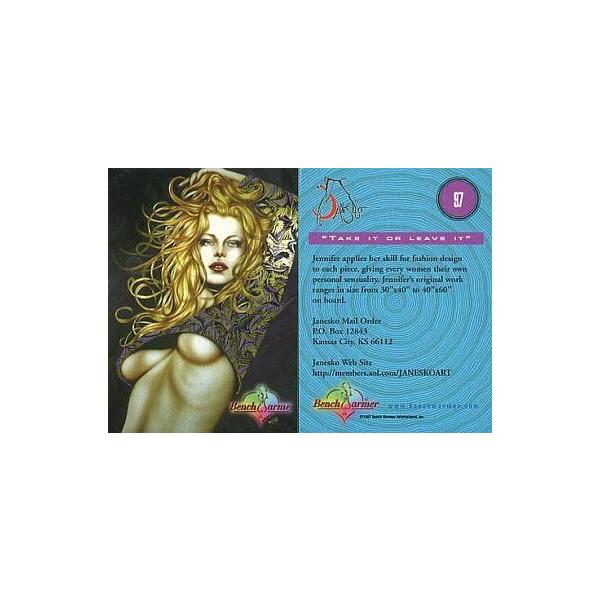 商品名：中古コレクションカード(女性) 97[Basic Set(JANESKO Art Card)]：“TAKE IT OR LEAVE IT”コレクションカード(女性)/Bench Warmer ’97レア度：Basic Set(JAN...
