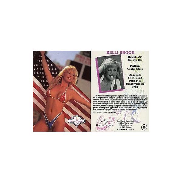 商品名：中古コレクションカード(女性) 19：KELLI BROOKコレクションカード(女性)/BenchWarmer 1992used0130_tradingcard