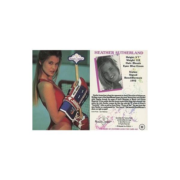 商品名：中古コレクションカード(女性) 22：HEATHER SUTHERLANDコレクションカード(女性)/BenchWarmer 1992used0130_tradingcard
