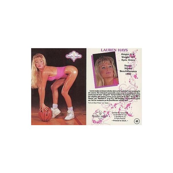 商品名：中古コレクションカード(女性) 40 ： LAUREN HAYSコレクションカード(女性)/BenchWarmer 1992used0130_tradingcard