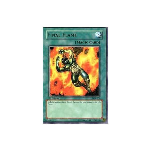 商品名：中古遊戯王 LOB-100[R]：Final Flame/火あぶりの刑遊戯王/R/魔法/アジア版/Legend of Blue Eyes White Dragon分類：魔法/レア度：Rシリーズ：アジア版/Legend of Blue...