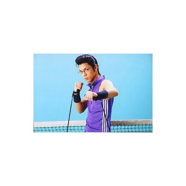 商品名：中古生写真(男性) Luke.C(木手永四郎)/上半身・横型・衣装ユニフォーム・両手グー・背景青・キャラクターショット/ミュージカル テニスの王子様 Dream Live 5th生写真(男性)/俳優