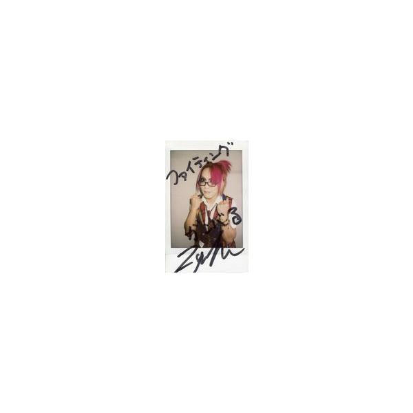 商品名：中古生写真(男性) 凛-the end of corruption world-/☆MIZUKI/直筆サイン・メッセージ入り・バストアップ・衣装赤白・チェック柄・眼鏡・両手グー・体左向き・目線正面・「ファイティング がんばる」/生チ...