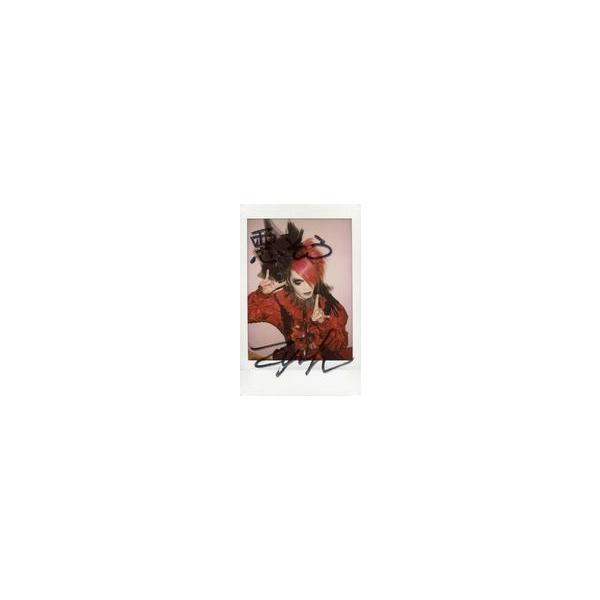 商品名：中古生写真(男性) 凛-the end of corruption world-/☆MIZUKI/直筆サイン・メッセージ入り・バストアップ・衣装赤黒・両手指広げ・右手上・首かしげ・「悪そう」/生チェキ生写真(男性)/ヴィジュアル系ロ...