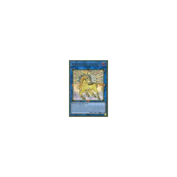 商品名：中古遊戯王 MGED-EN034[PGR]：Knightmare Unicorn/トロイメア・ユニコーン遊戯王/PGR/リンクモンスター/英語版/Maximum Gold：El Dorado分類：リンクモンスター/レア度：PGRシリ...