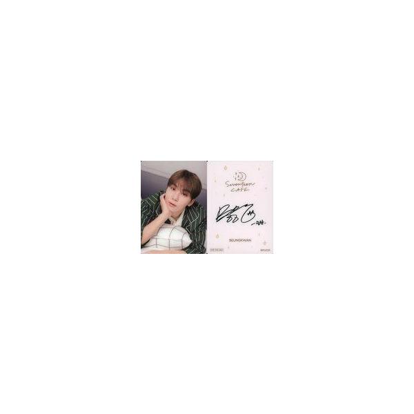 商品名：中古コレクションカード(男性) SEVENTEEN/SEUNGKWAN(スングァン)/裏面印刷サイン入り/「SEVENTEEN CAFE 2021 〜PAJAMA PARTY〜」事前予約特典カフェオリジナルカードコレクションカード(...