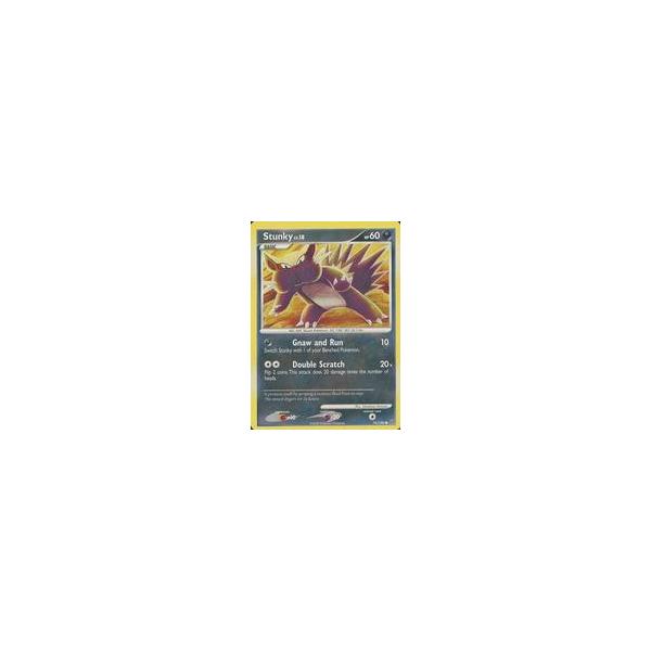 商品名：中古ポケモンカードゲーム 76/100[●]：Stunky LV.18/スカンプー LV.18ポケモンカードゲーム/●/悪/英語版/Diamond＆Pearl-Stormfront分類：悪/レア度：●シリーズ：英語版/Diamond...