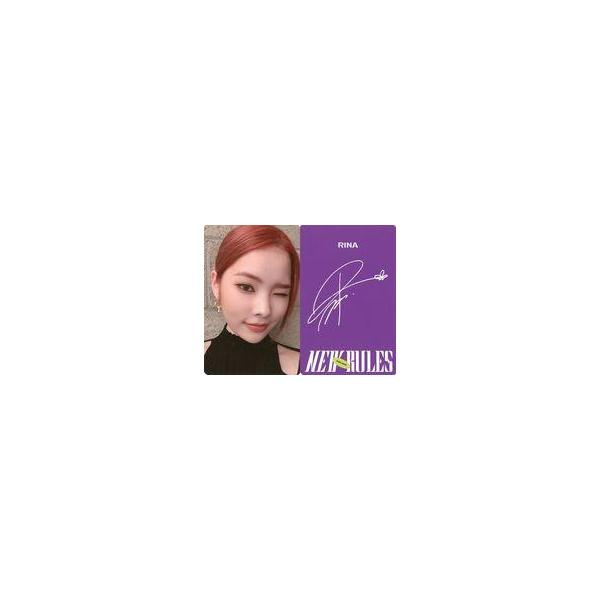 商品名：中古コレクションカード(女性) Weki Meki/リナ(Rina)/裏面紫・印刷サイン入り/CD「New Rules： 4th Mini Album (Break VER.)」封入特典フォトカードコレクションカード(女性)/CD「...